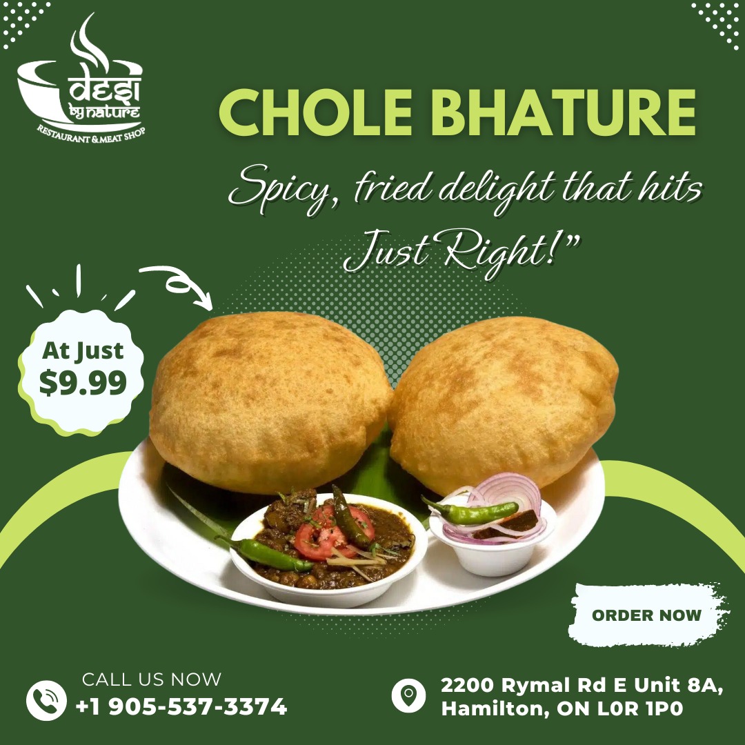 A symphony of flavours- Best Chana Bhatura in Hamilton